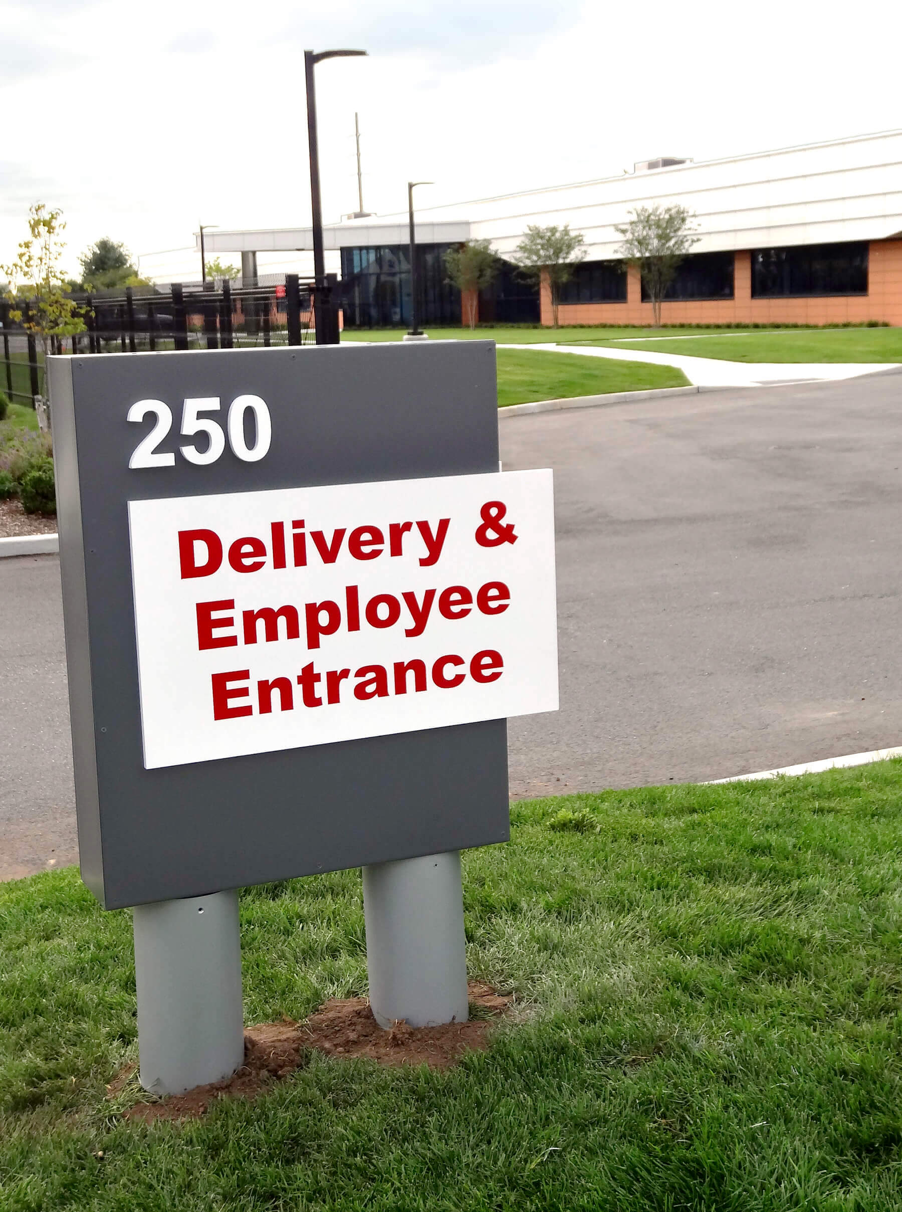 Entrance sign for Delivery and Employees | Sign Company Long Island NY