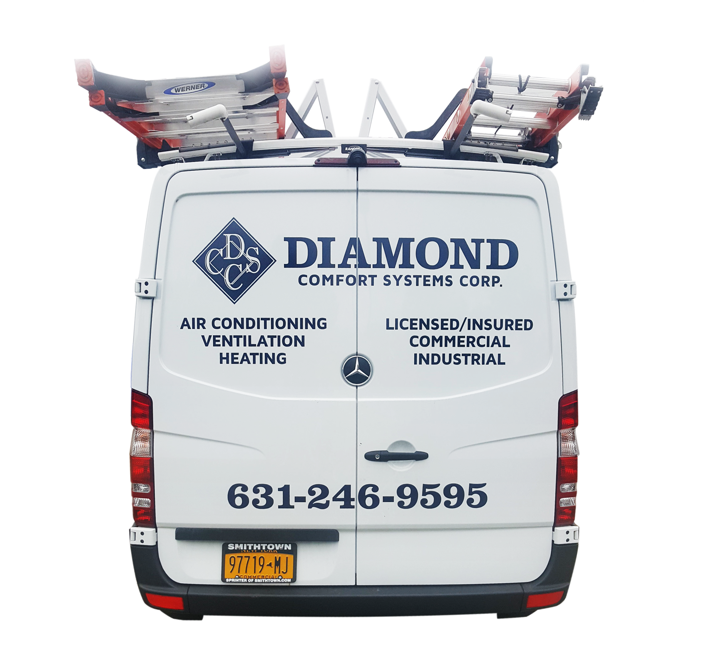 Diamond-Comfort-van-lettering-back | Sign Company Long Island NY