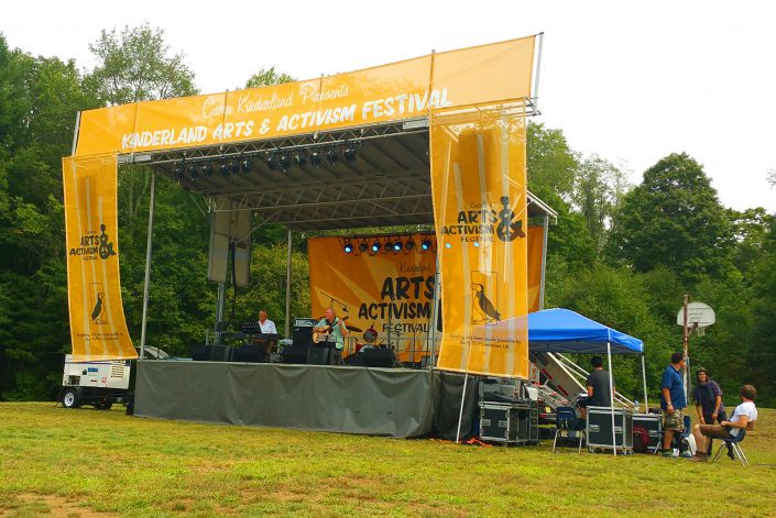 Mesh Banners for large outdoor stage | Sign Company Long Island NY