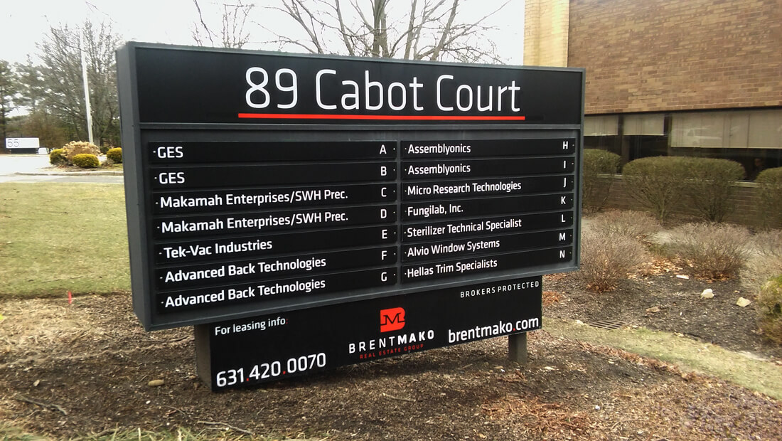 Directory-signage-in-industrial-court | Sign Company Long Island NY