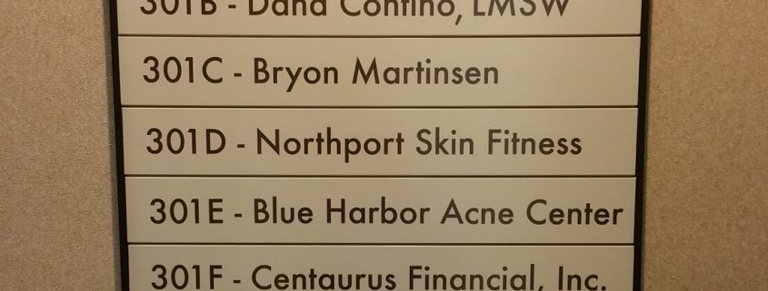 Interior directory sign for a medical facility | Sign Company Long ...