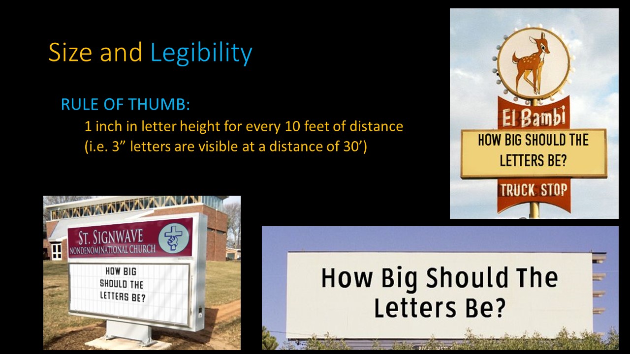 Size And Legibility | Sign Company Long Island NY