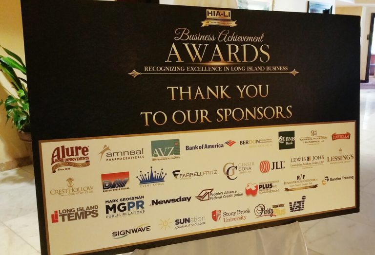 Sponsors-board-Business Acheivement Awards | Sign Company Long Island NY